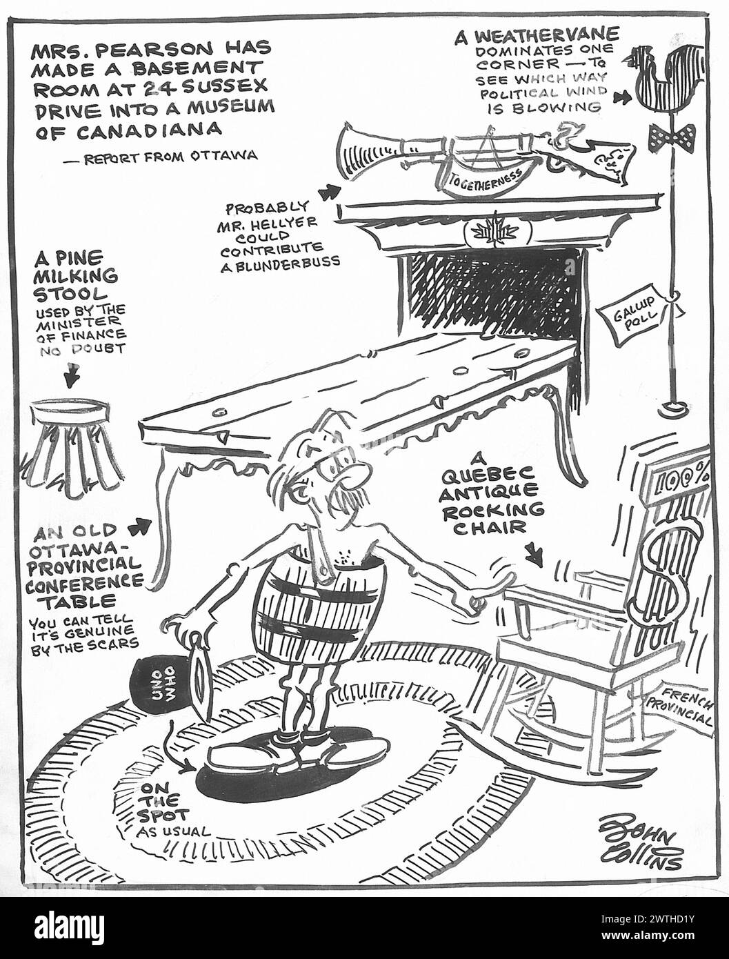 Cartoon - Some Political Canadiana. John Collins (1917-2007 Stock Photo ...