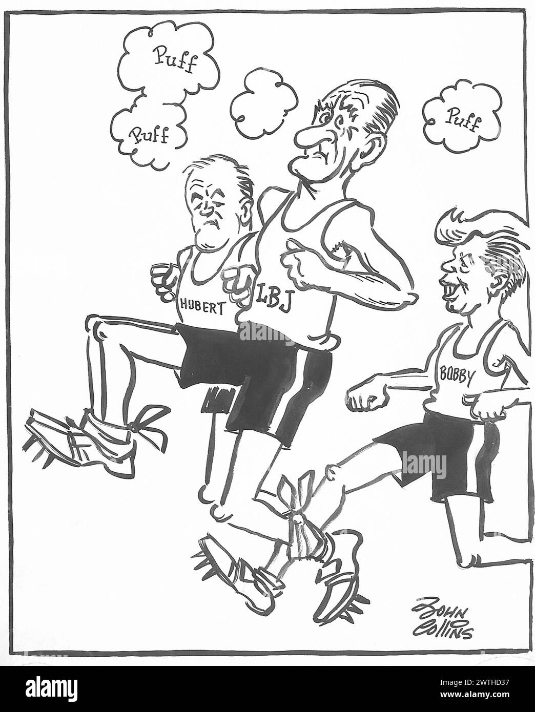 Three legged race cartoon hi-res stock photography and images - Alamy