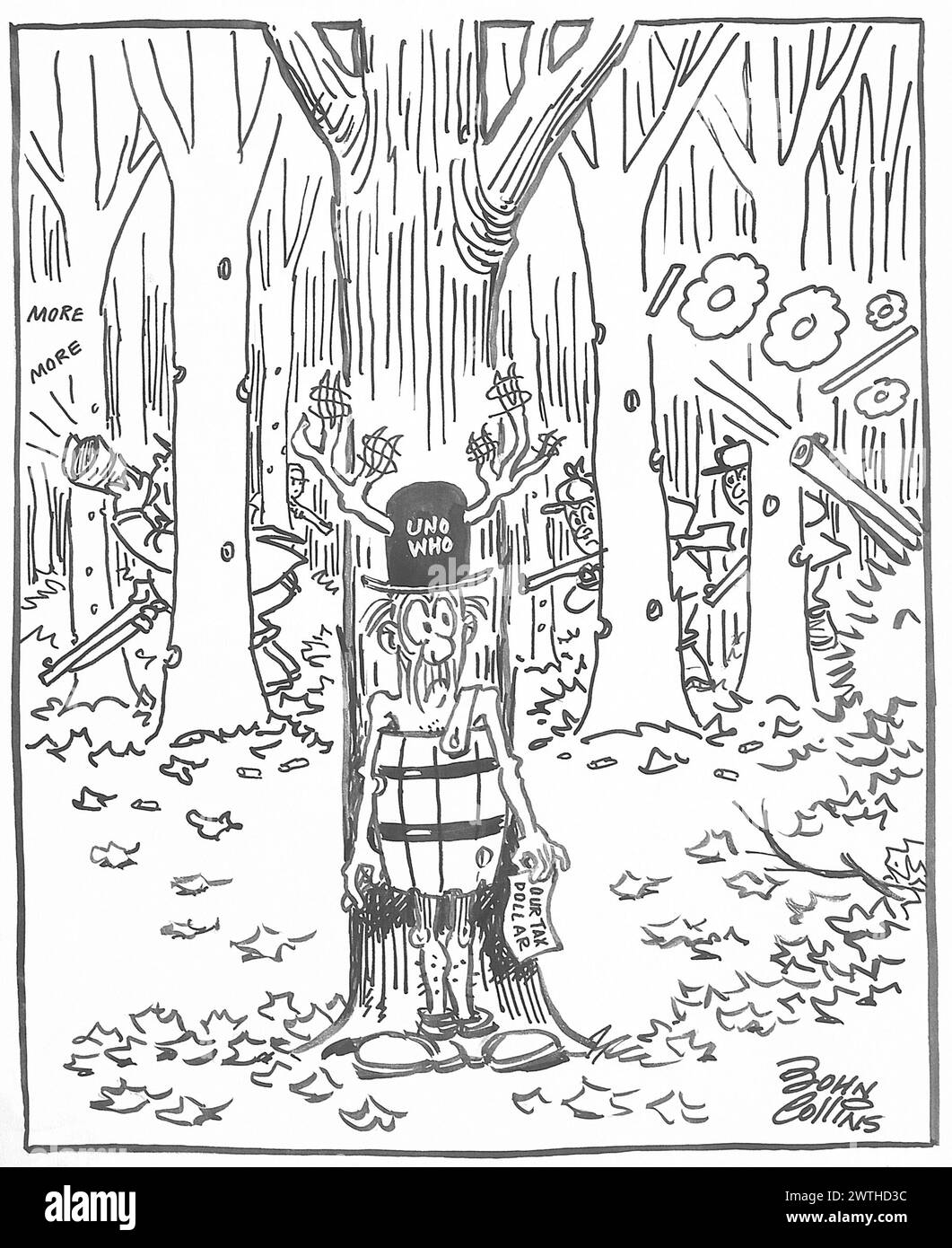 Cartoon - "Buck" Fever. John Collins (1917-2007 Stock Photo - Alamy