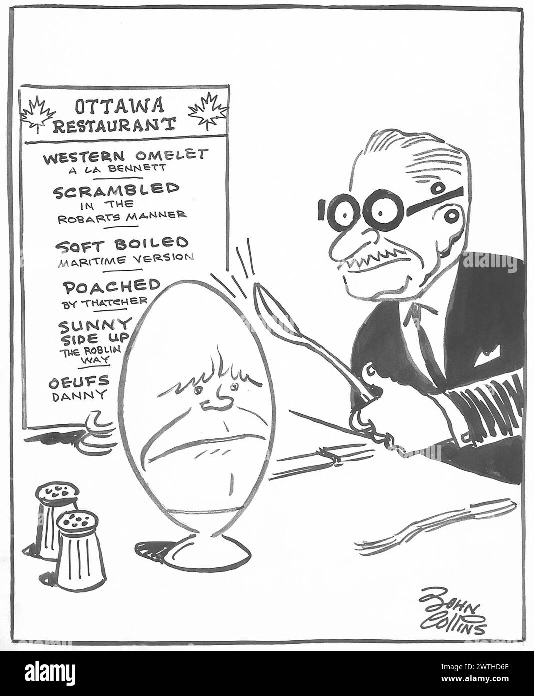 Cartoon - "Hard Boiled Wasn't on the Menu". John Collins (1917-2007 ...