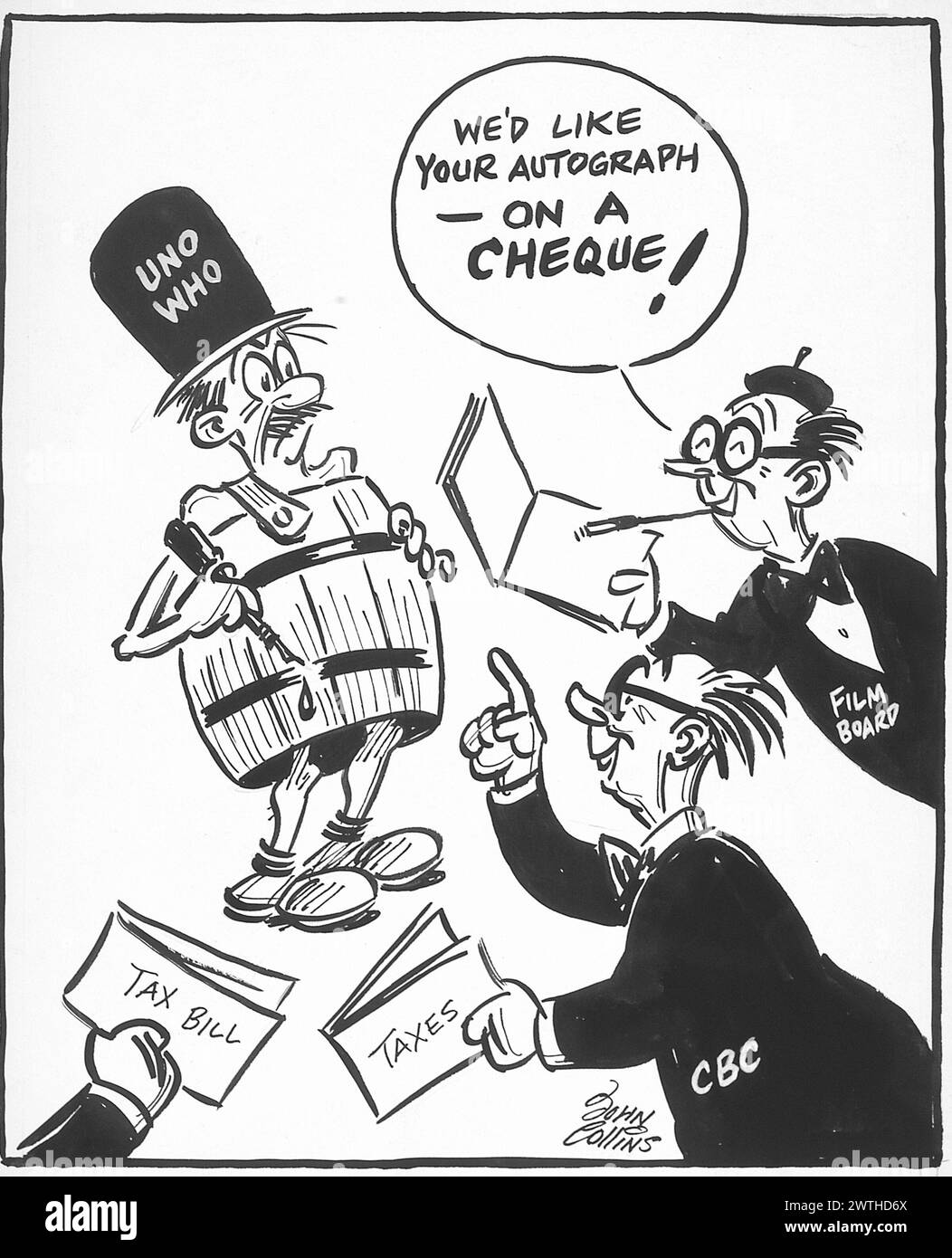 Cartoon - Star of Radio, Films and Television. John Collins (1917-2007 ...