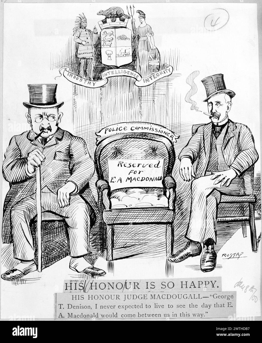 Cartoon - His Honour Is So Happy Rostap (1866-1949 Stock Photo - Alamy