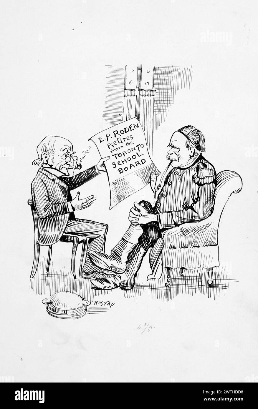 Cartoon - Toronto School Board Rostap (1866-1949 Stock Photo - Alamy