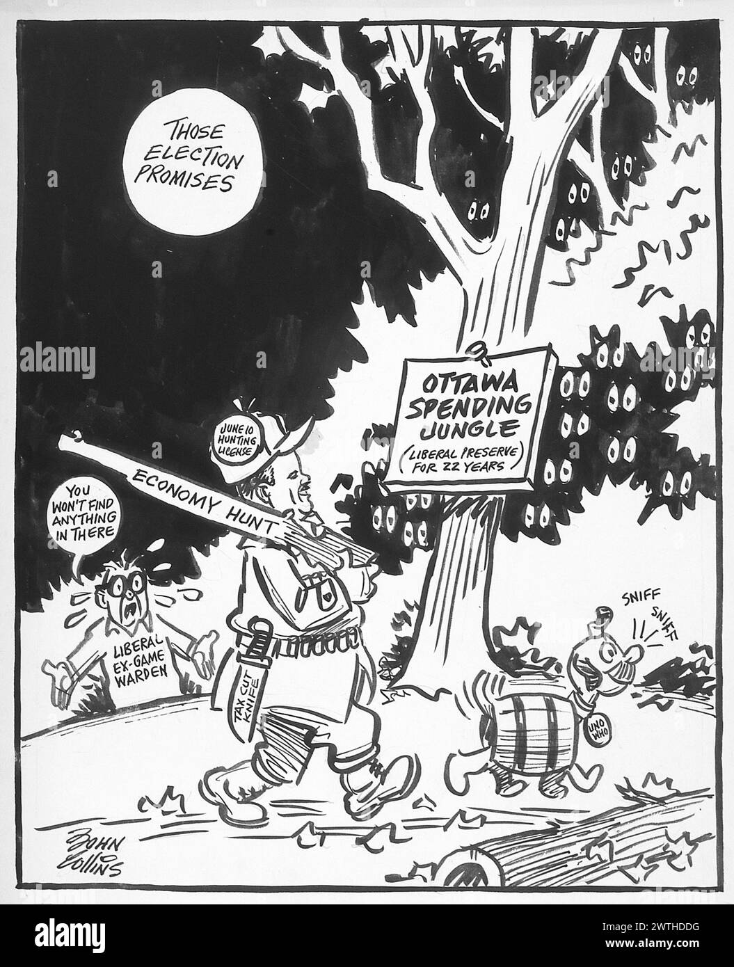 Cartoon - Hunter's Moon. John Collins (1917-2007 Stock Photo - Alamy