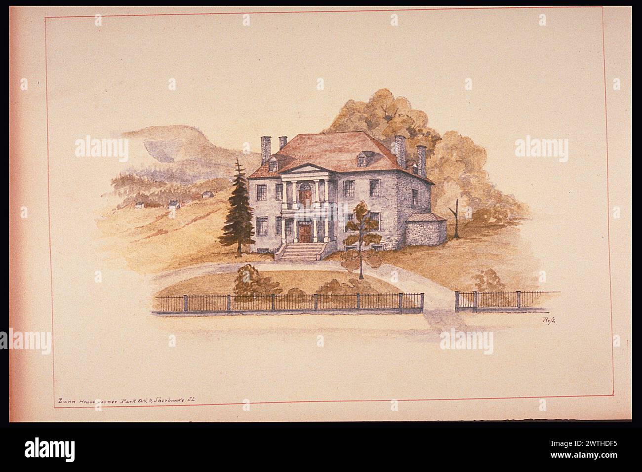 Watercolour - Lunn House corner Park Av. & Sherbrooke St. John Hugh ...