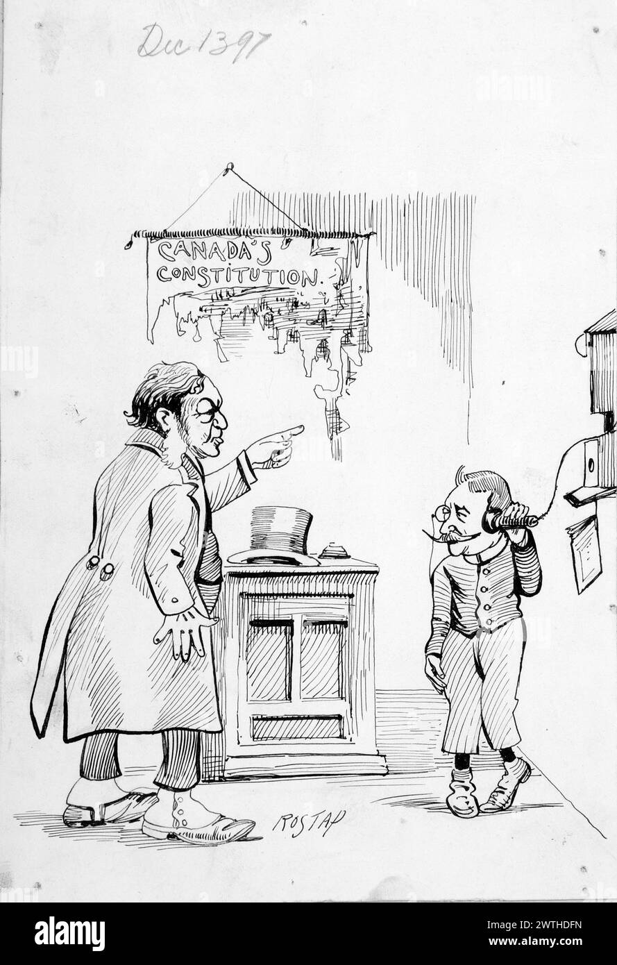 Cartoon - Canada's Constitution Rostap (1866-1949 Stock Photo - Alamy