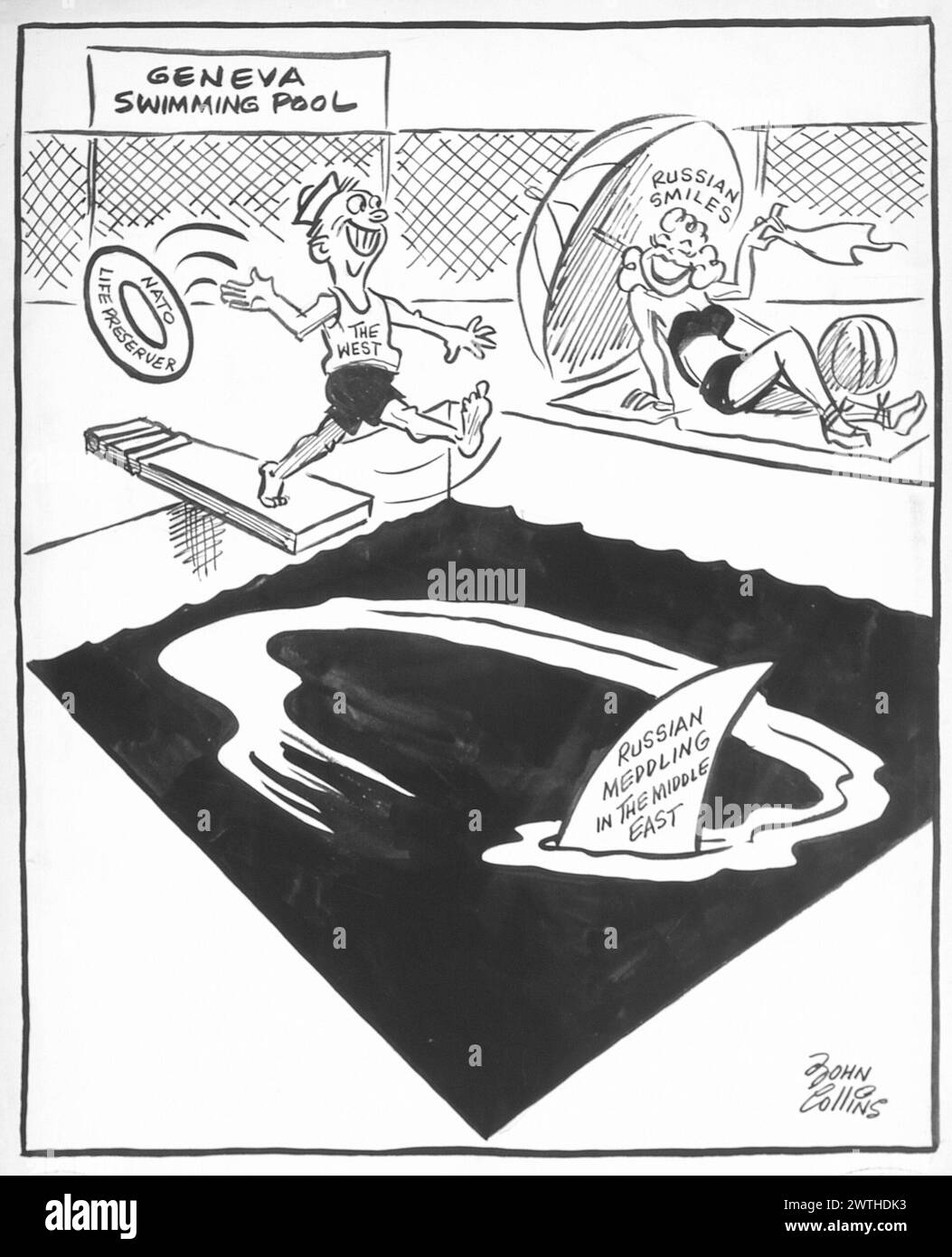 Cartoon - Let's Not Go Off the Deep End. John Collins (1917-2007 Stock ...