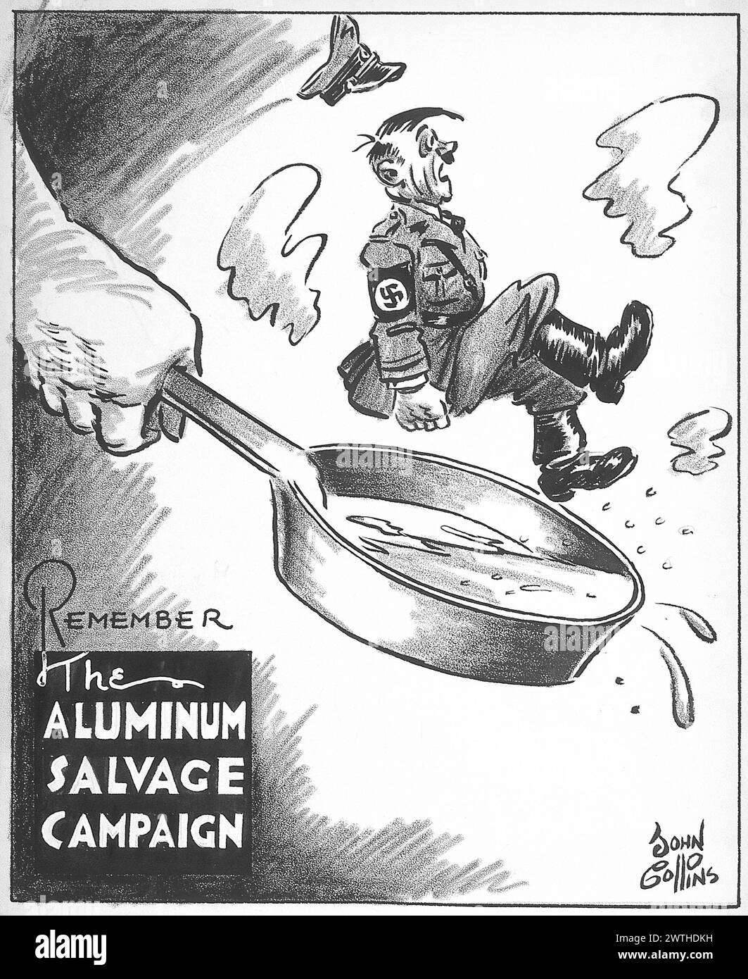 Cartoon - Help Make it Hot for Hitler. John Collins (1917-2007 Stock ...
