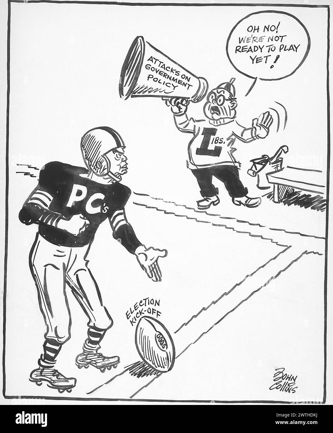 Cartoon - The Jeer Leaders. John Collins (1917-2007 Stock Photo - Alamy