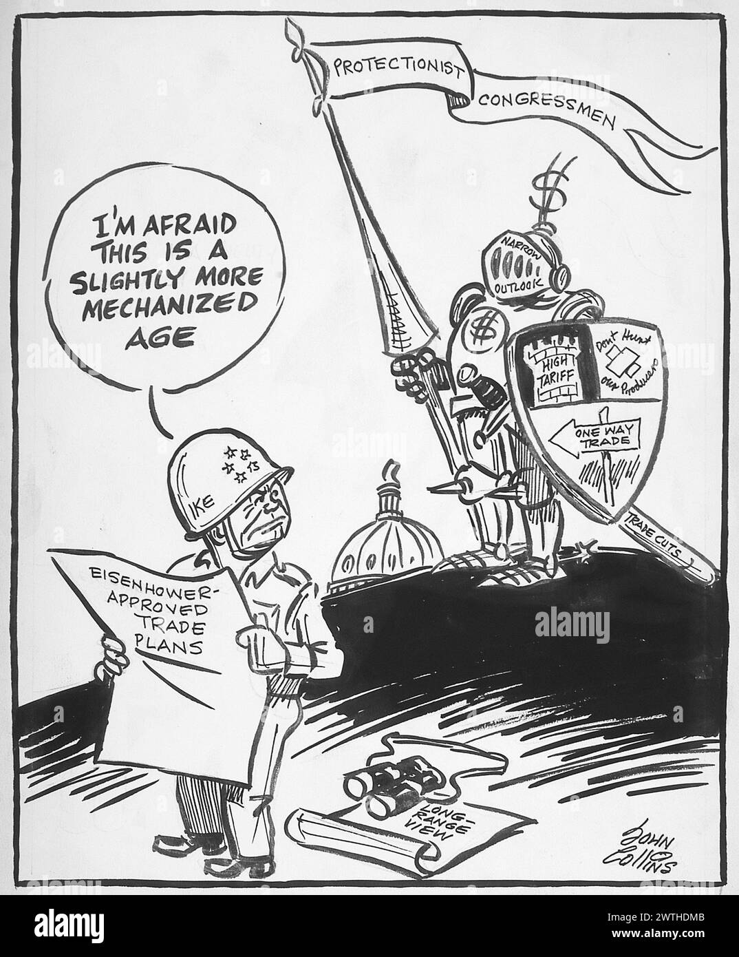 Cartoon - Oops-Wrong Uniform. John Collins (1917-2007 Stock Photo - Alamy