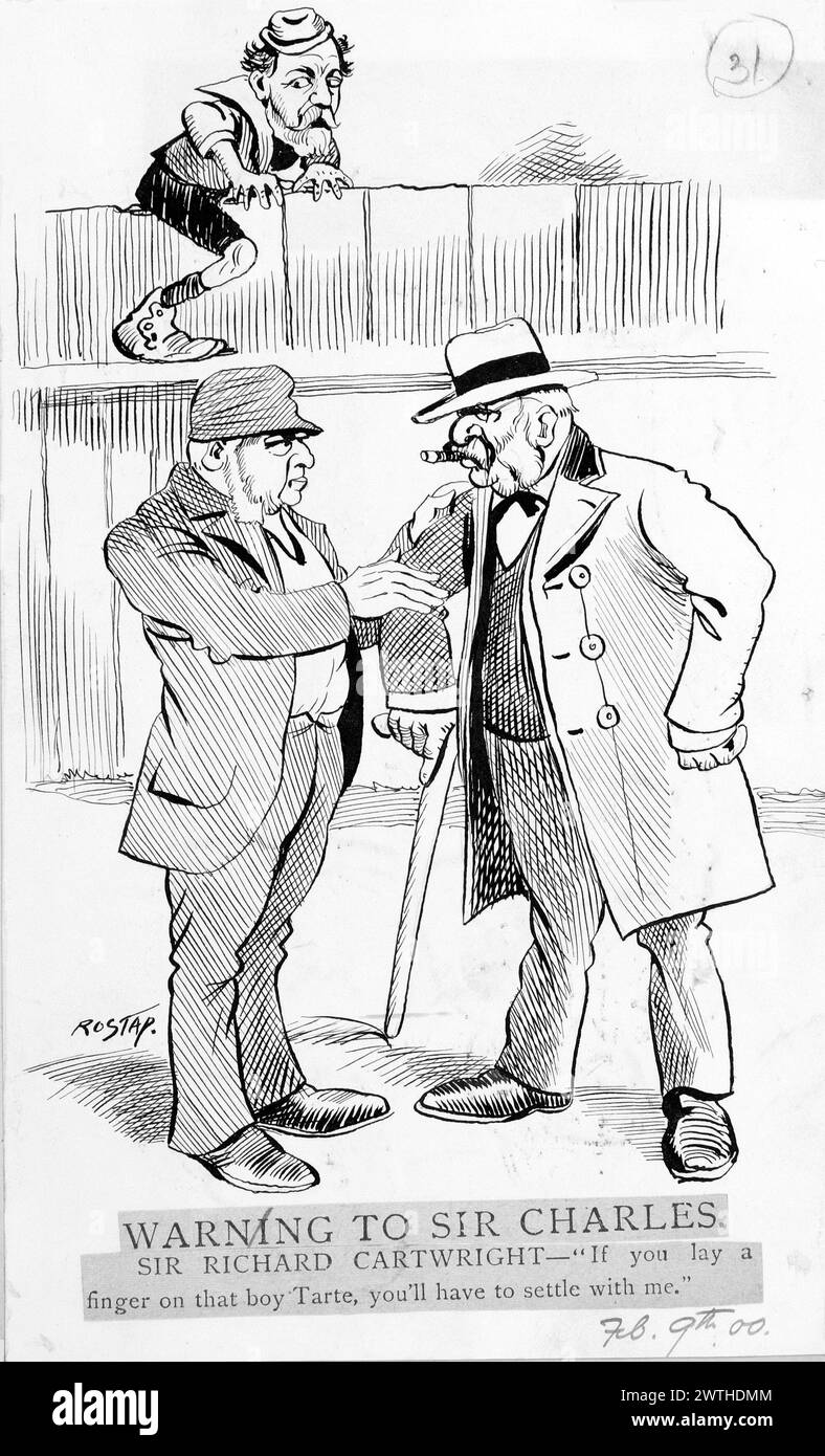 Cartoon - Warning to Sir Charles Rostap (1866-1949 Stock Photo - Alamy