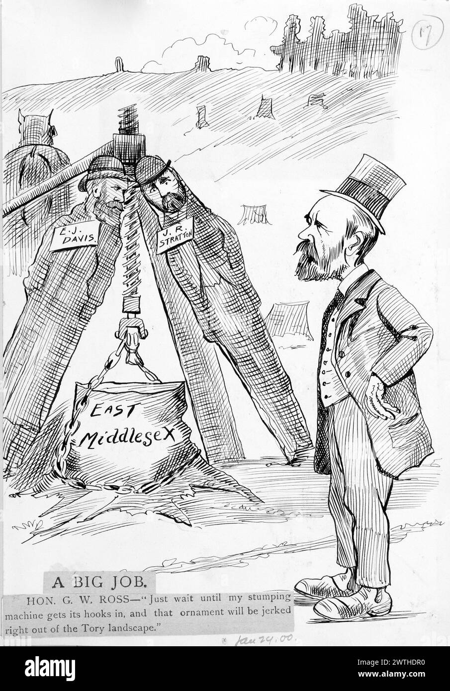 Cartoon - A Big Job Rostap (1866-1949 Stock Photo - Alamy