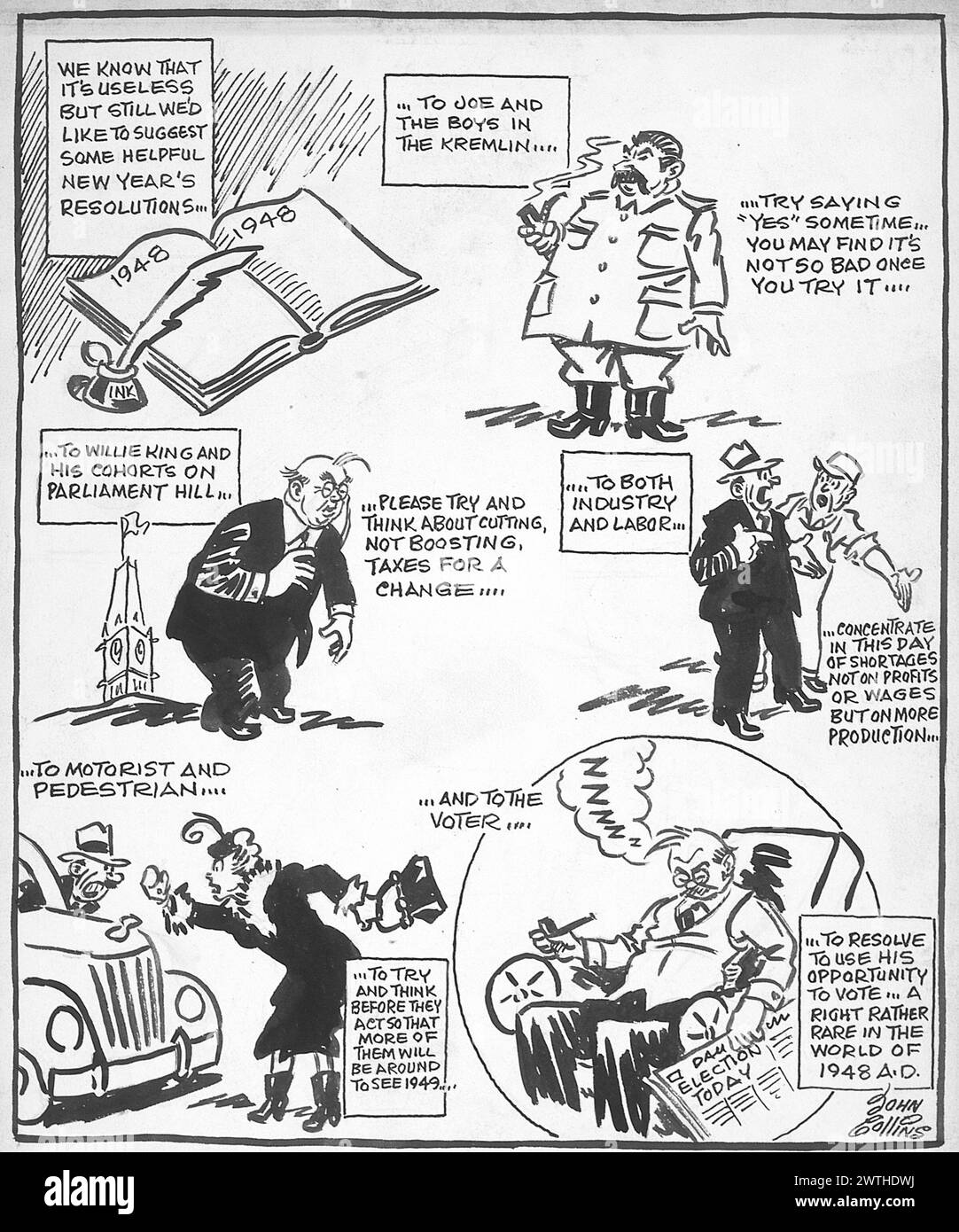 Cartoon new ? john Black and White Stock Photos & Images - Alamy