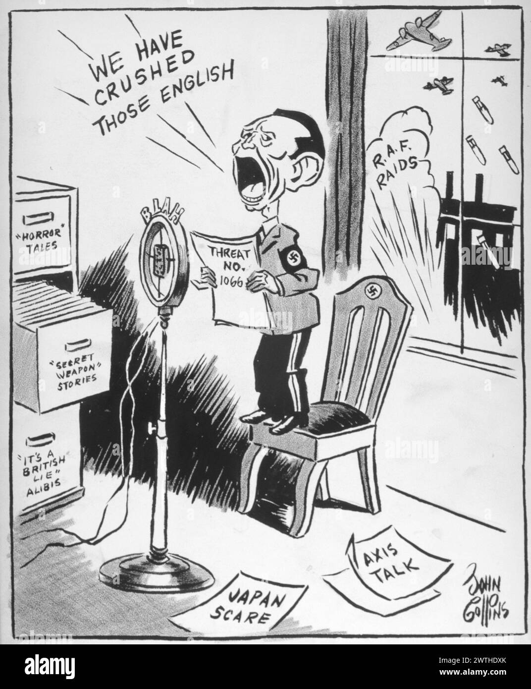 Cartoon - Static. John Collins (1917-2007 Stock Photo - Alamy