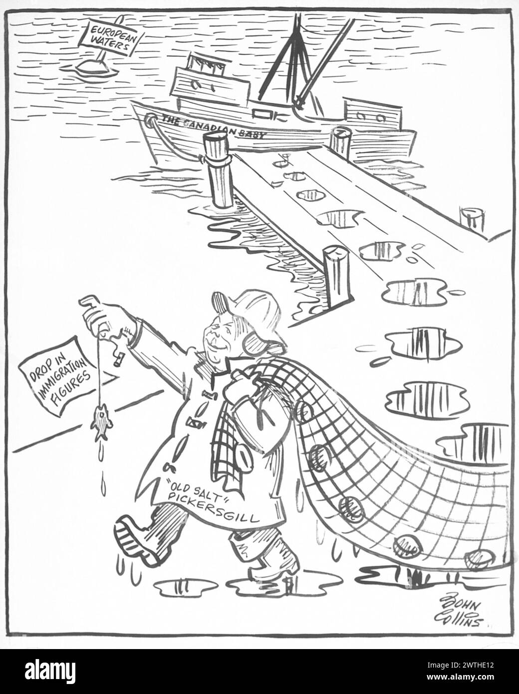 Bringing fish Black and White Stock Photos & Images - Alamy