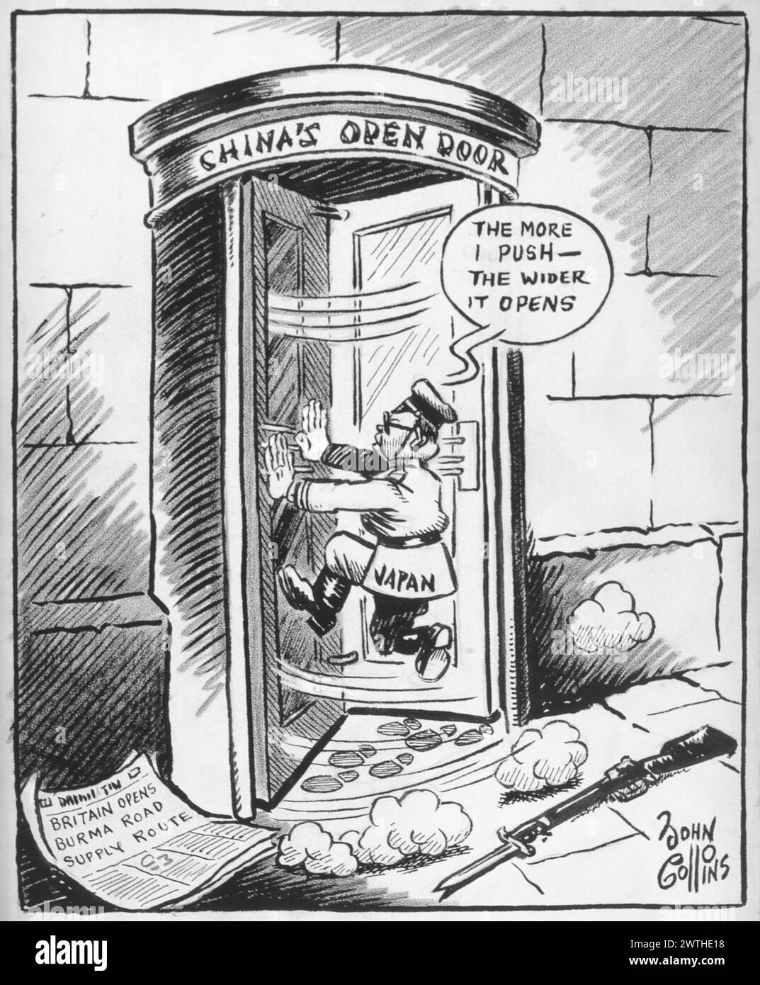 Cartoon - Revolving Door. John Collins (1917-2007 Stock Photo - Alamy