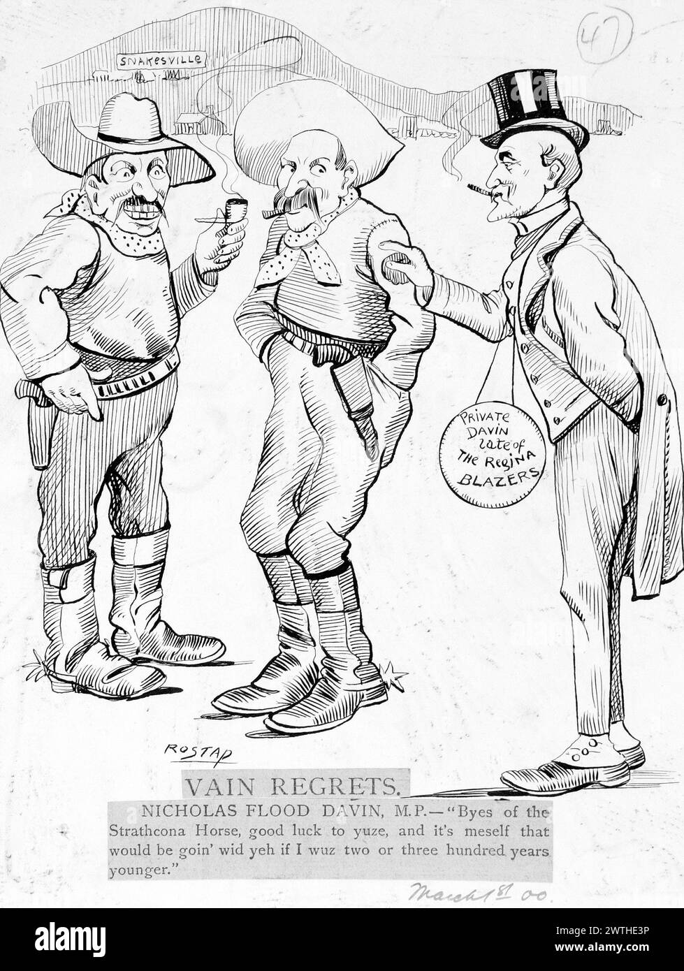 Cartoon - Vain Regrets Rostap (1866-1949 Stock Photo - Alamy