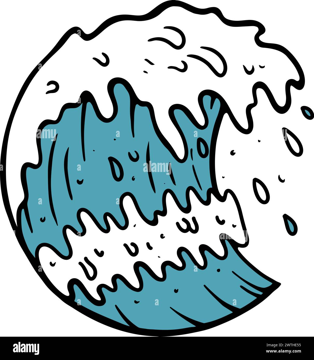 Illustration of cartoon wave. Vector design element Stock Vector Image ... Illustration of cartoon wave. Vector design element Stock Vector Image ...