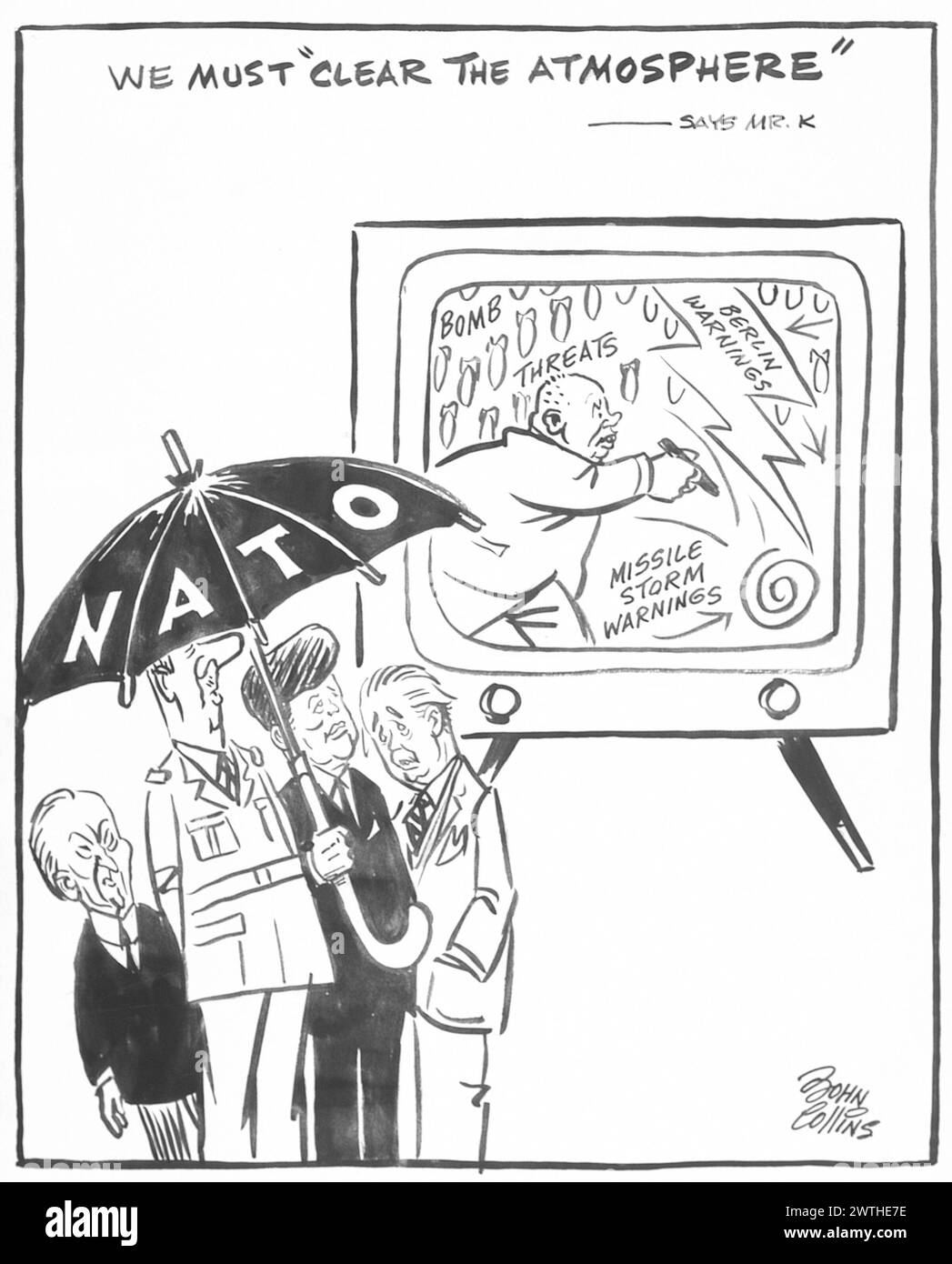 Cartoon - The Moscow Weatherman. John Collins (1917-2007 Stock Photo ...
