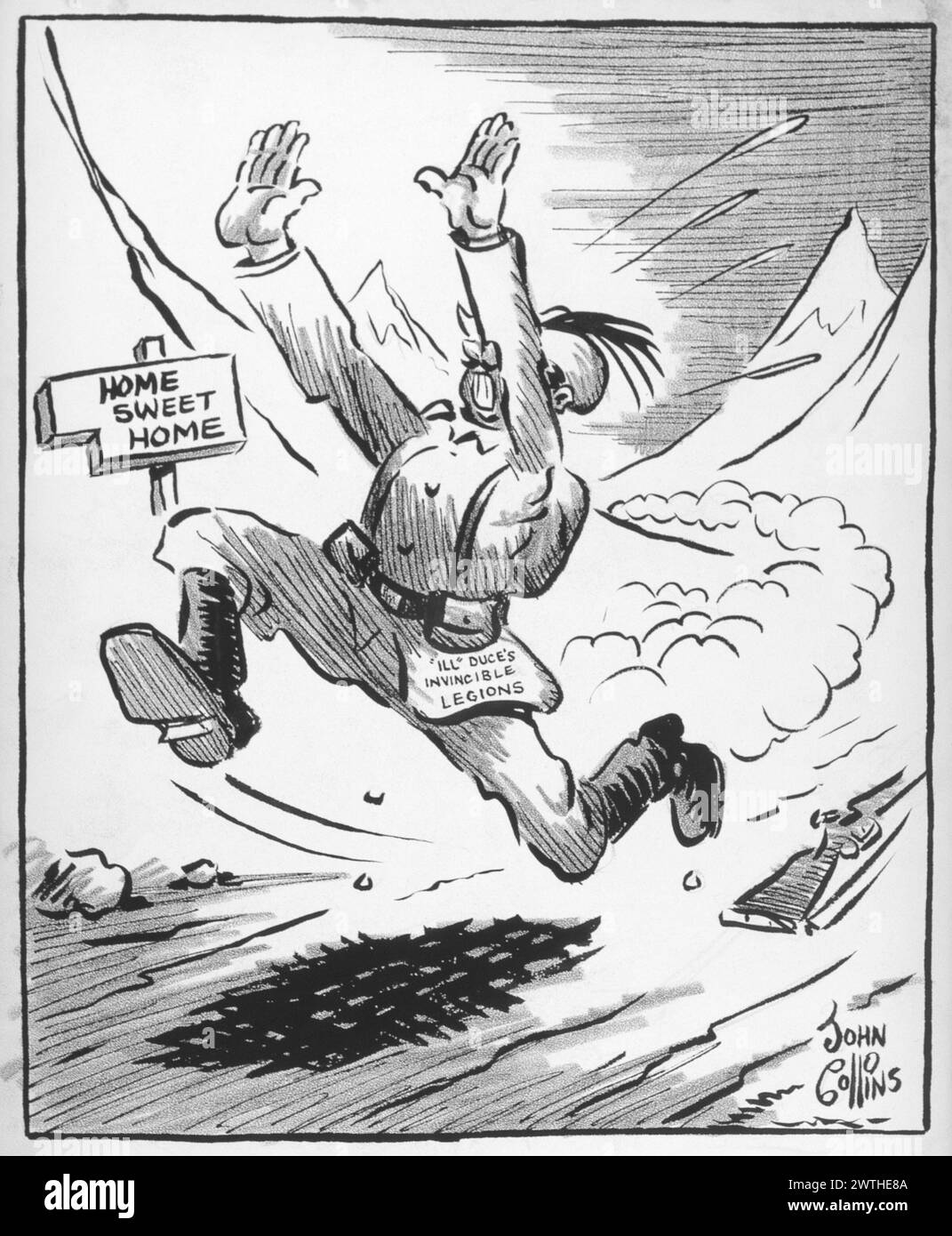 Cartoon - Passo Romano. John Collins (1917-2007 Stock Photo - Alamy