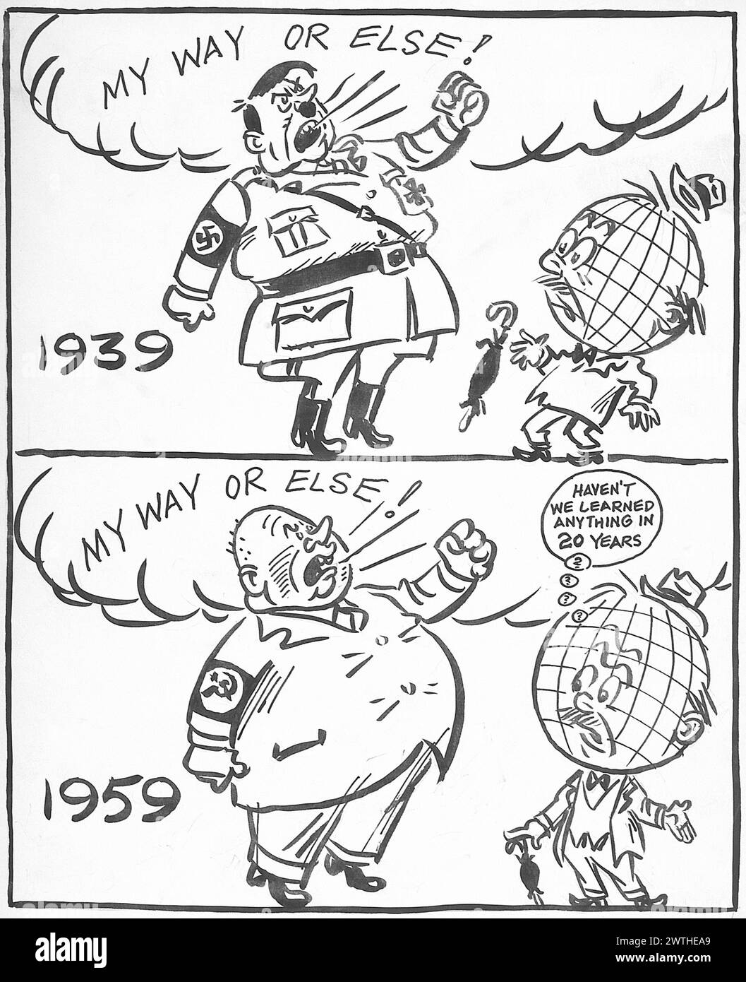 Cartoon - Berlin Tough Talk. John Collins (1917-2007 Stock Photo - Alamy
