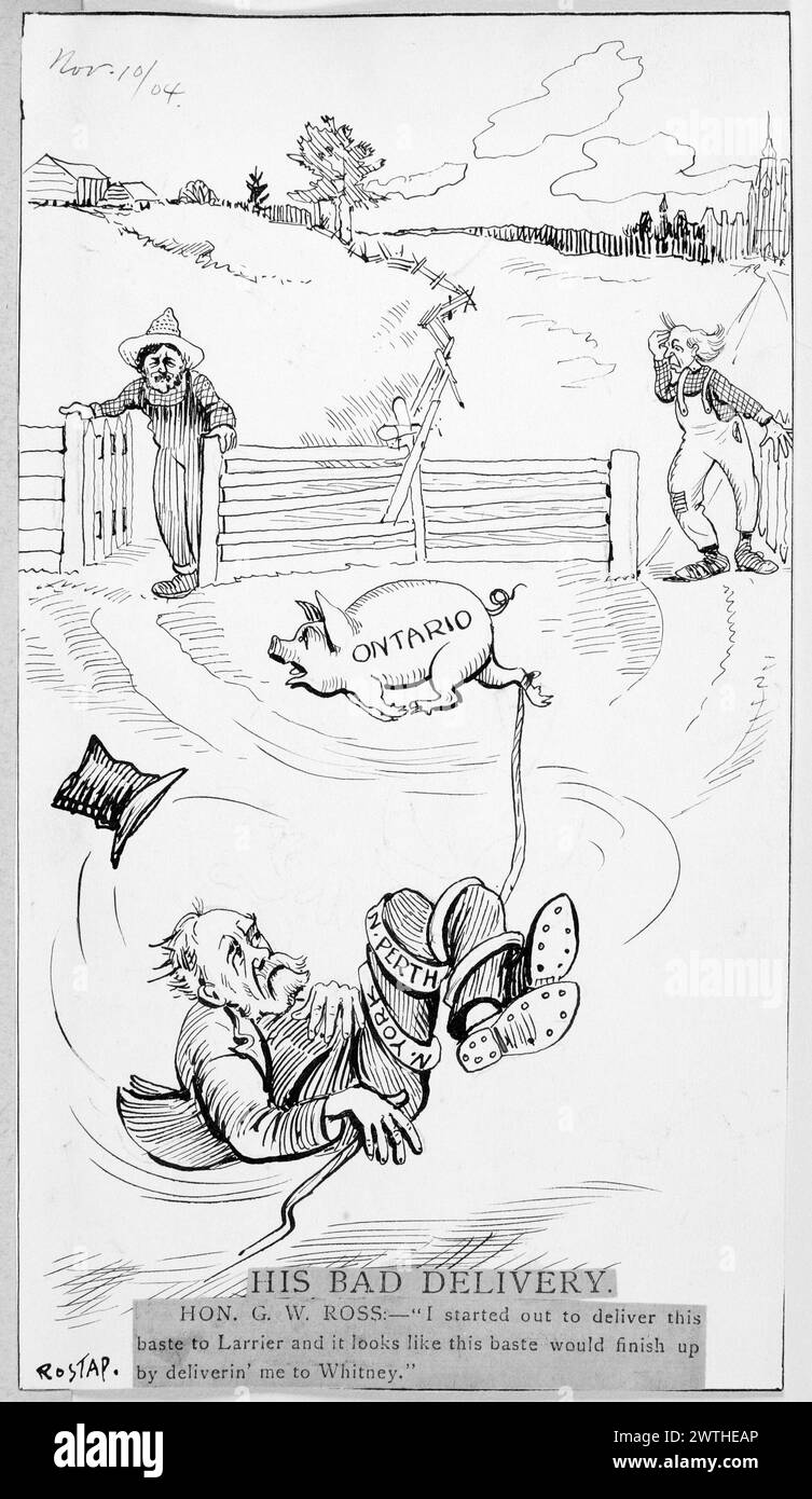 Cartoon - His Bad Delivery Rostap (1866-1949 Stock Photo - Alamy