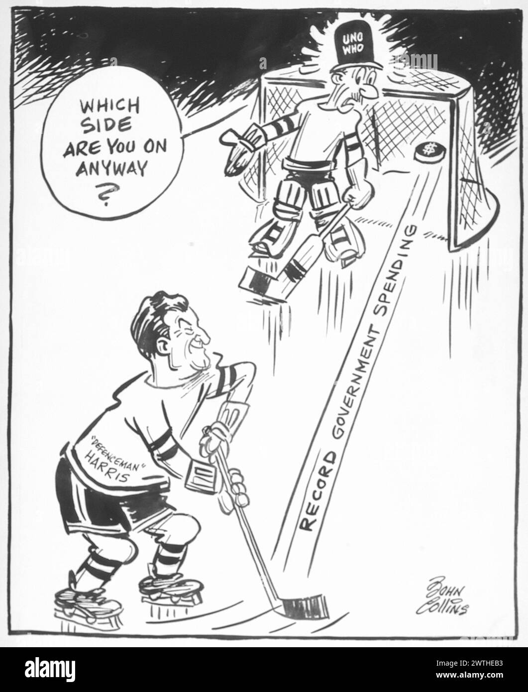 Cartoon - "Checking" Inflation. John Collins (1917-2007 Stock Photo - Alamy