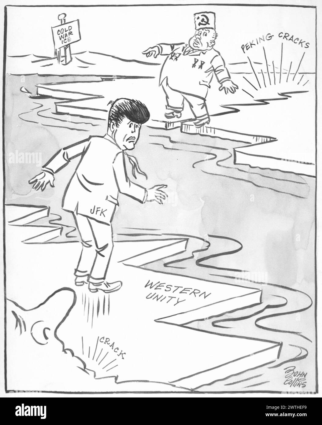 Cartoon - Spring Break-Up. John Collins (1917-2007 Stock Photo - Alamy