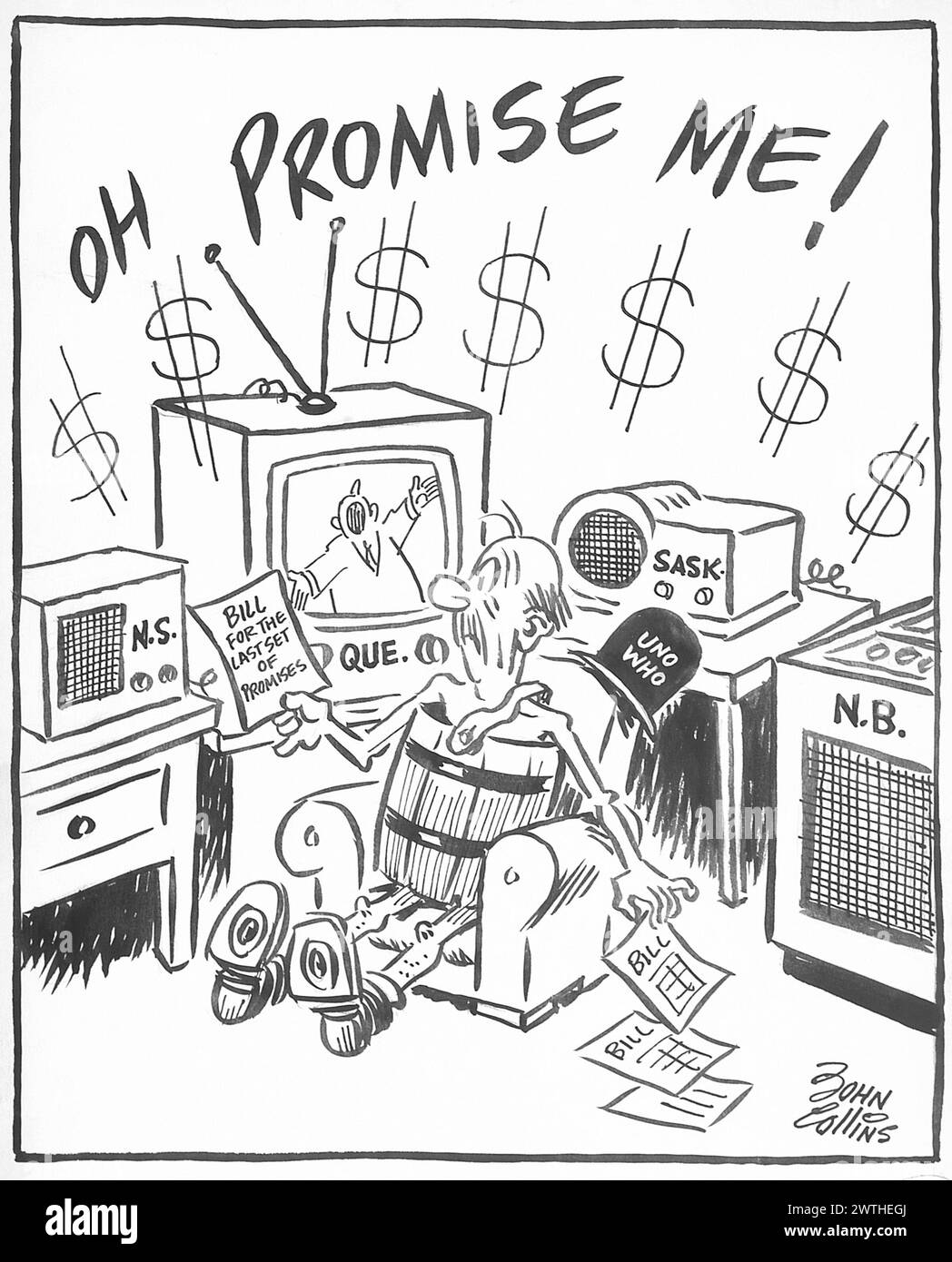 Cartoon - No.1 on the Hit Parade this Month. John Collins (1917-2007 ...
