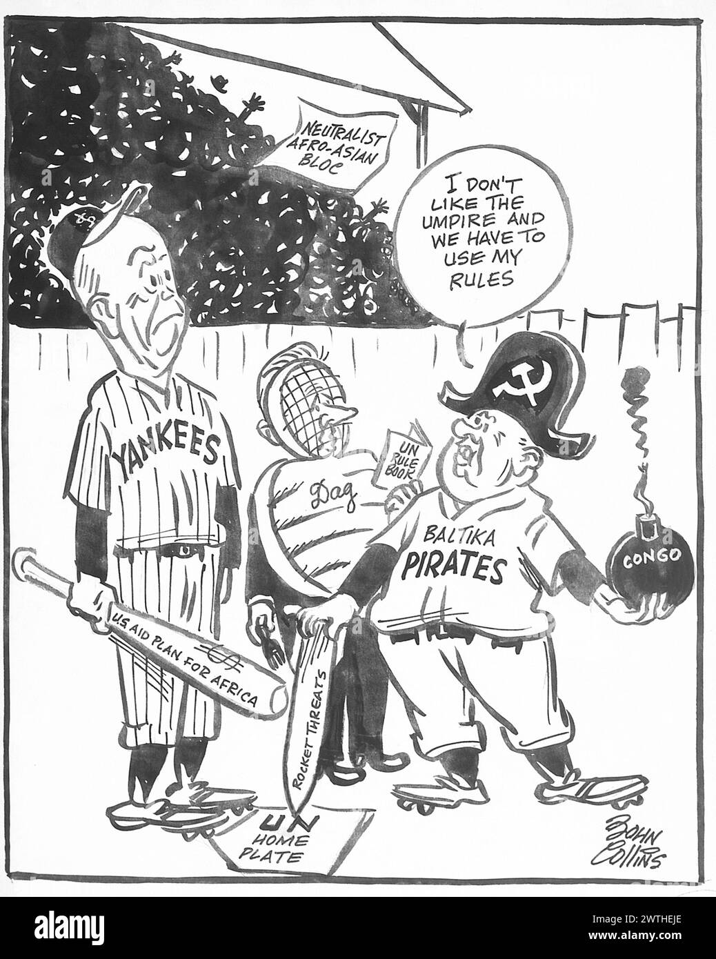Cartoon - Another World Series. John Collins (1917-2007 Stock Photo - Alamy