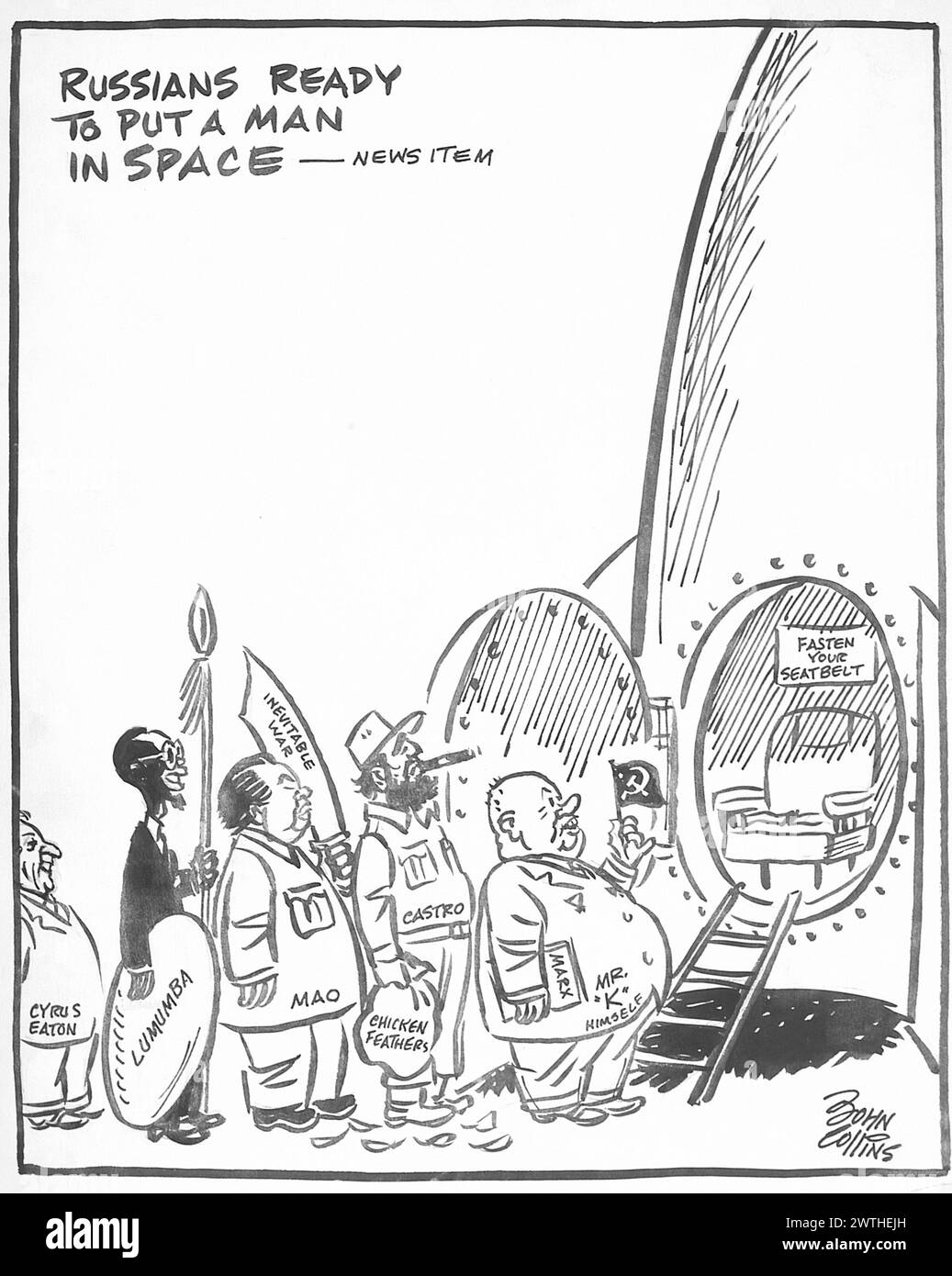 Space cartoon 1950s Black and White Stock Photos & Images - Alamy
