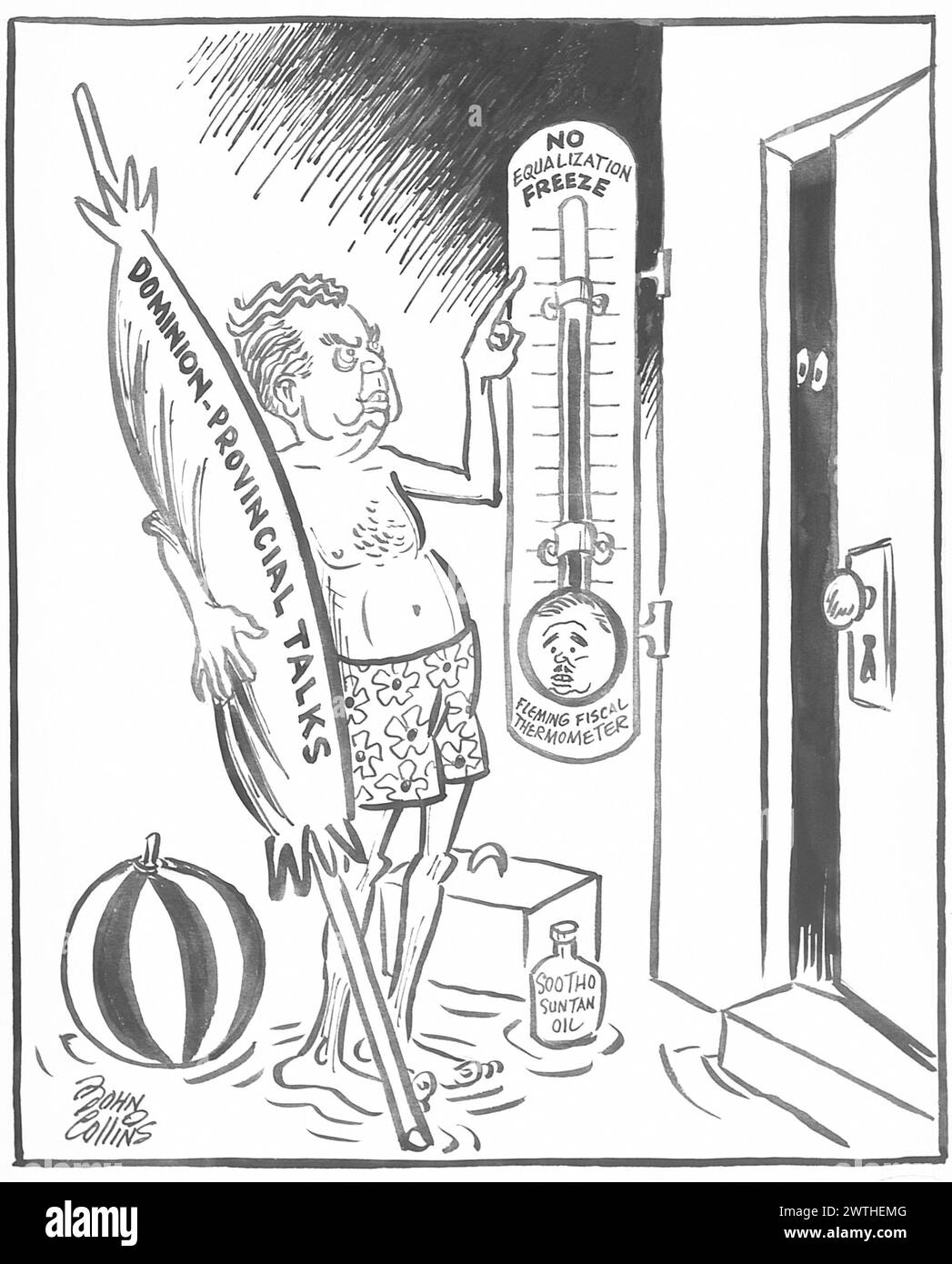 Cartoon - February Thaw. John Collins (1917-2007 Stock Photo - Alamy