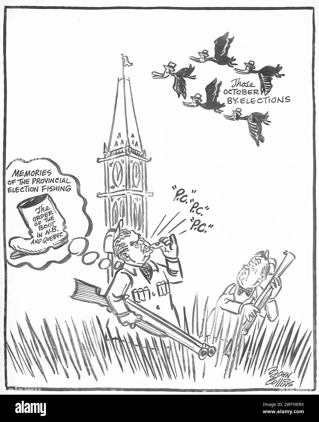 Cartoon - Ottawa Duck Hunting Season. John Collins (1917-2007 Stock ...