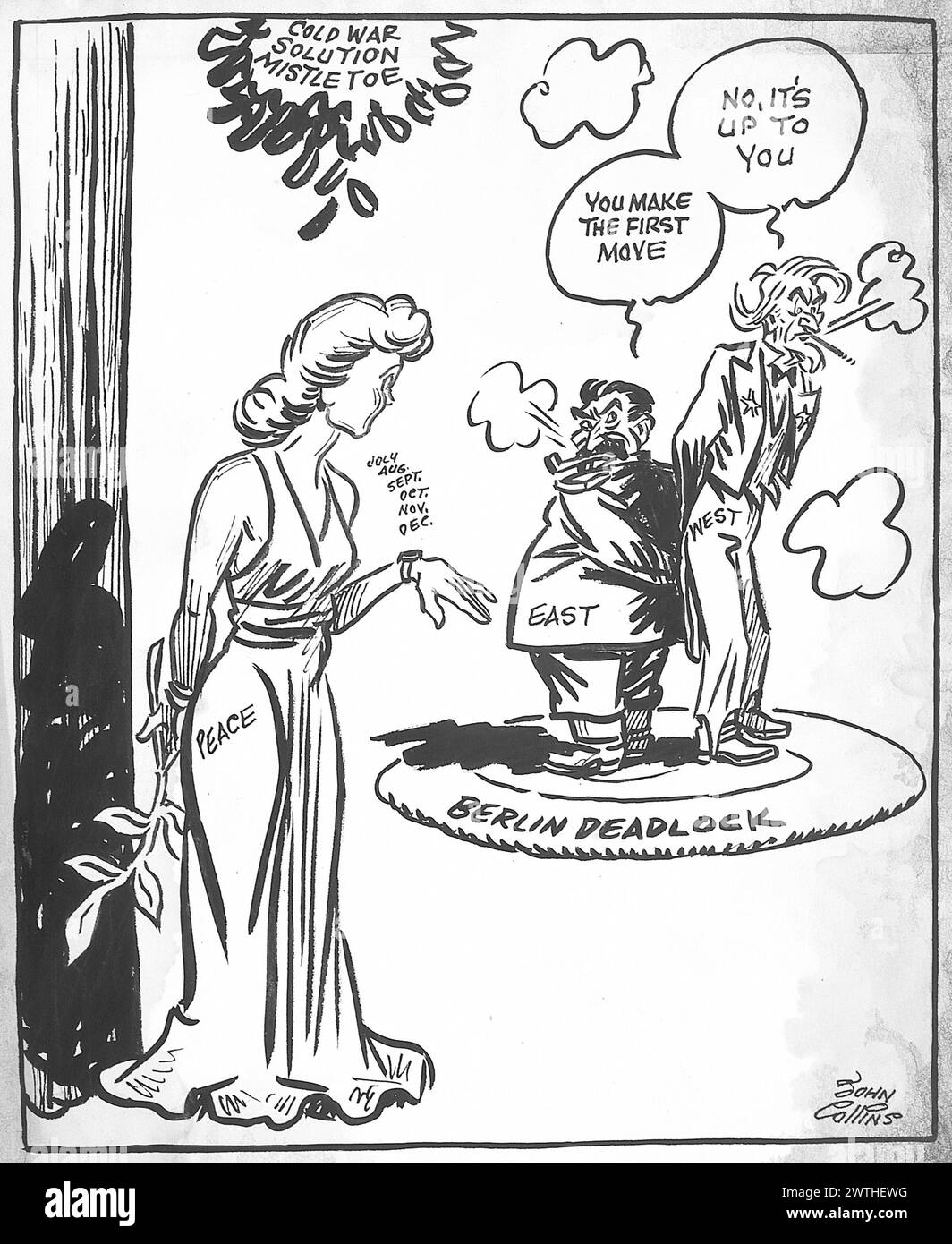 Cartoon - A Girl Will Wait Just So Long. John Collins (1917-2007 Stock ...