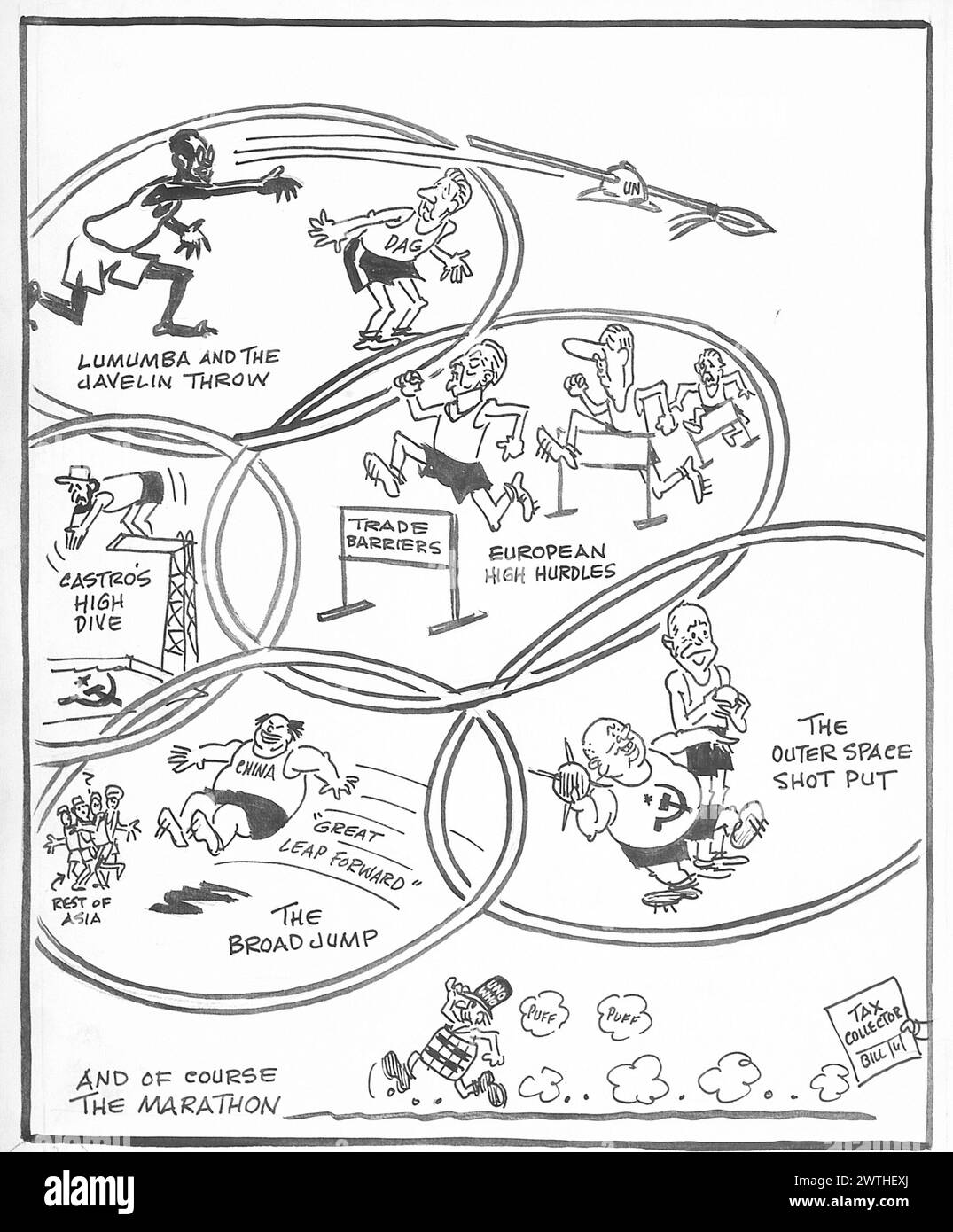 Cartoon - More Olympic Event. John Collins (1917-2007 Stock Photo - Alamy