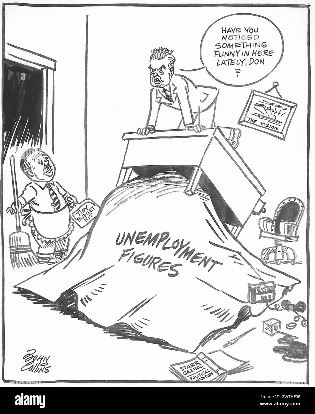 Cartoon - Getting too Big to Be Swept under the Rug. John Collins (1917 ...