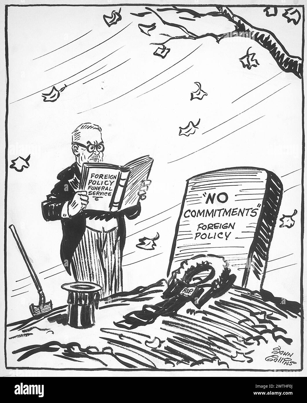Cartoon - Casualty of the Cold War. John Collins (1917-2007 Stock Photo ...