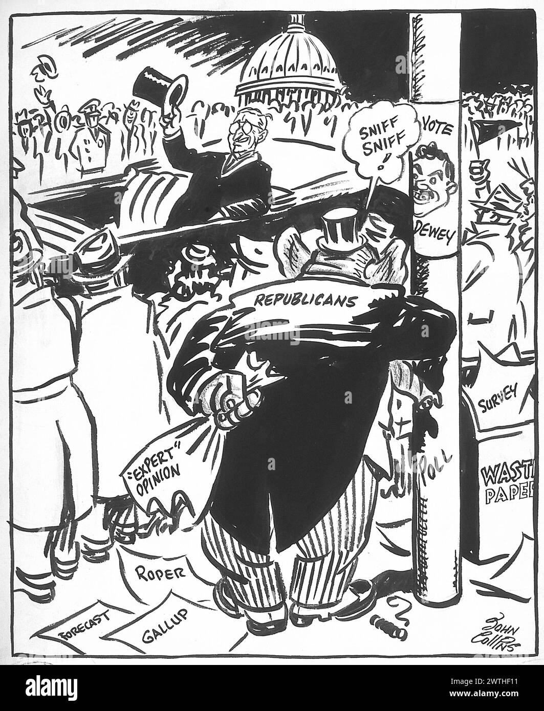 Cartoon - The Forgotten Man. John Collins (1917-2007 Stock Photo - Alamy