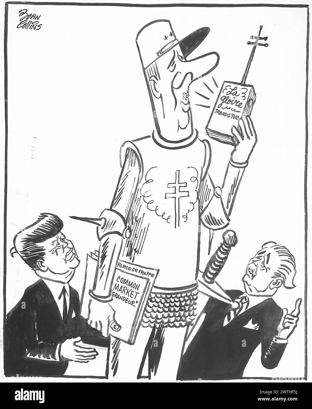 Cartoon - Joan of Arc and the Voices. John Collins (1917-2007 Stock ...