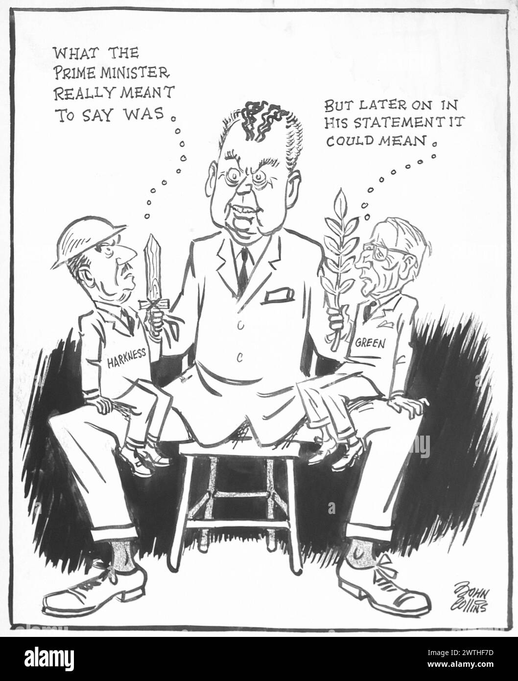 Cartoon - Simultaneous Translation. John Collins (1917-2007 Stock Photo ...