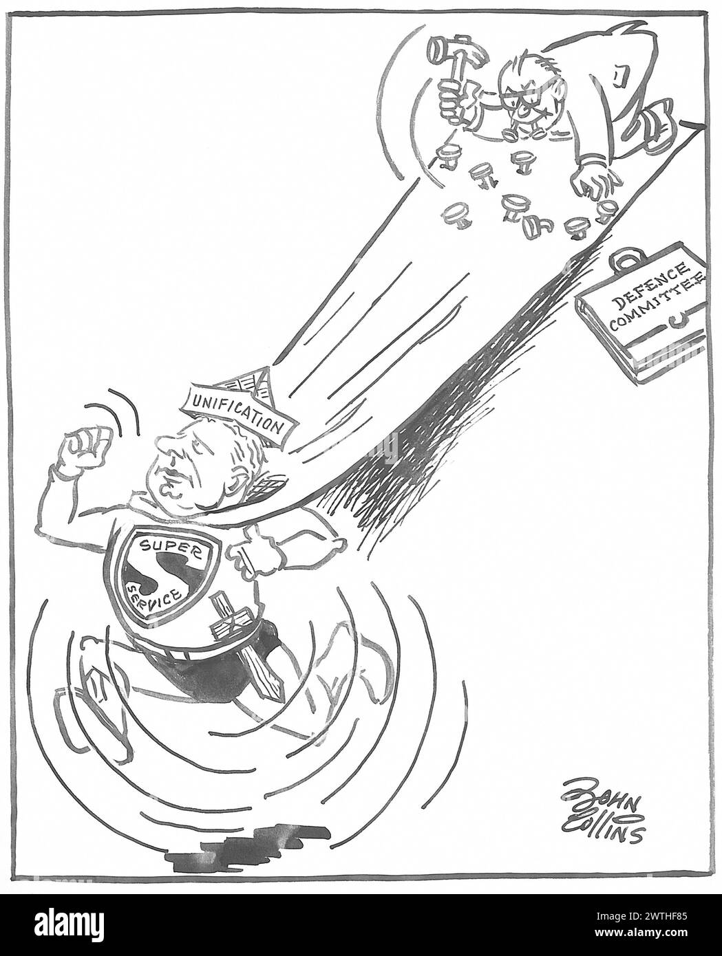 Cartoon - Grounding Super Serviceman. John Collins (1917-2007 Stock ...