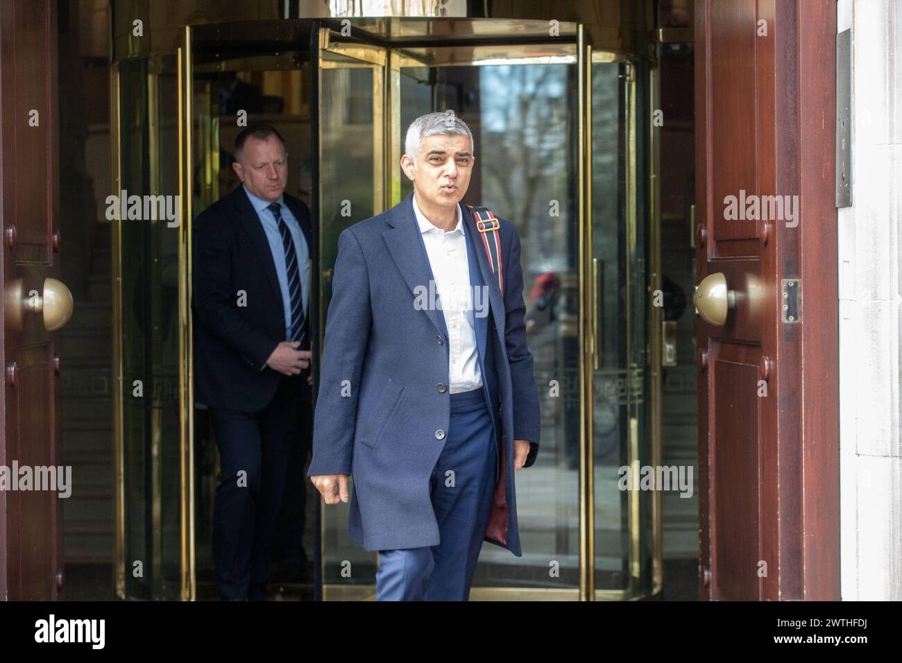 London, England, UK. 18th Mar, 2024. London Mayor SADIQ KHAN is seen in ...