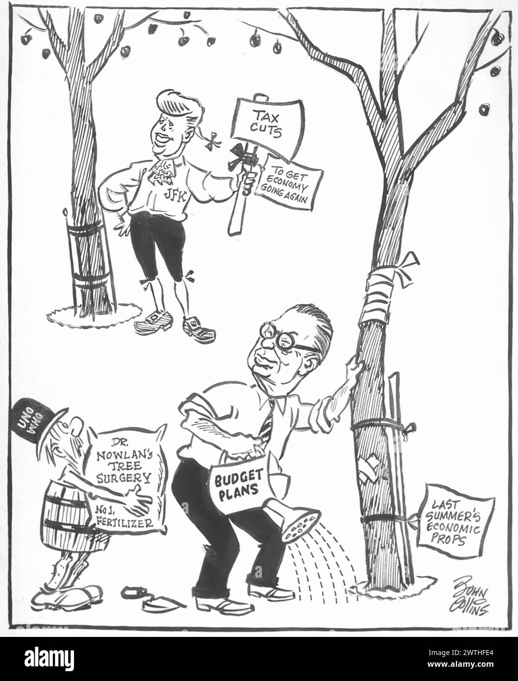 Cartoon - Washington and the Cherry Tree. John Collins (1917-2007 Stock ...