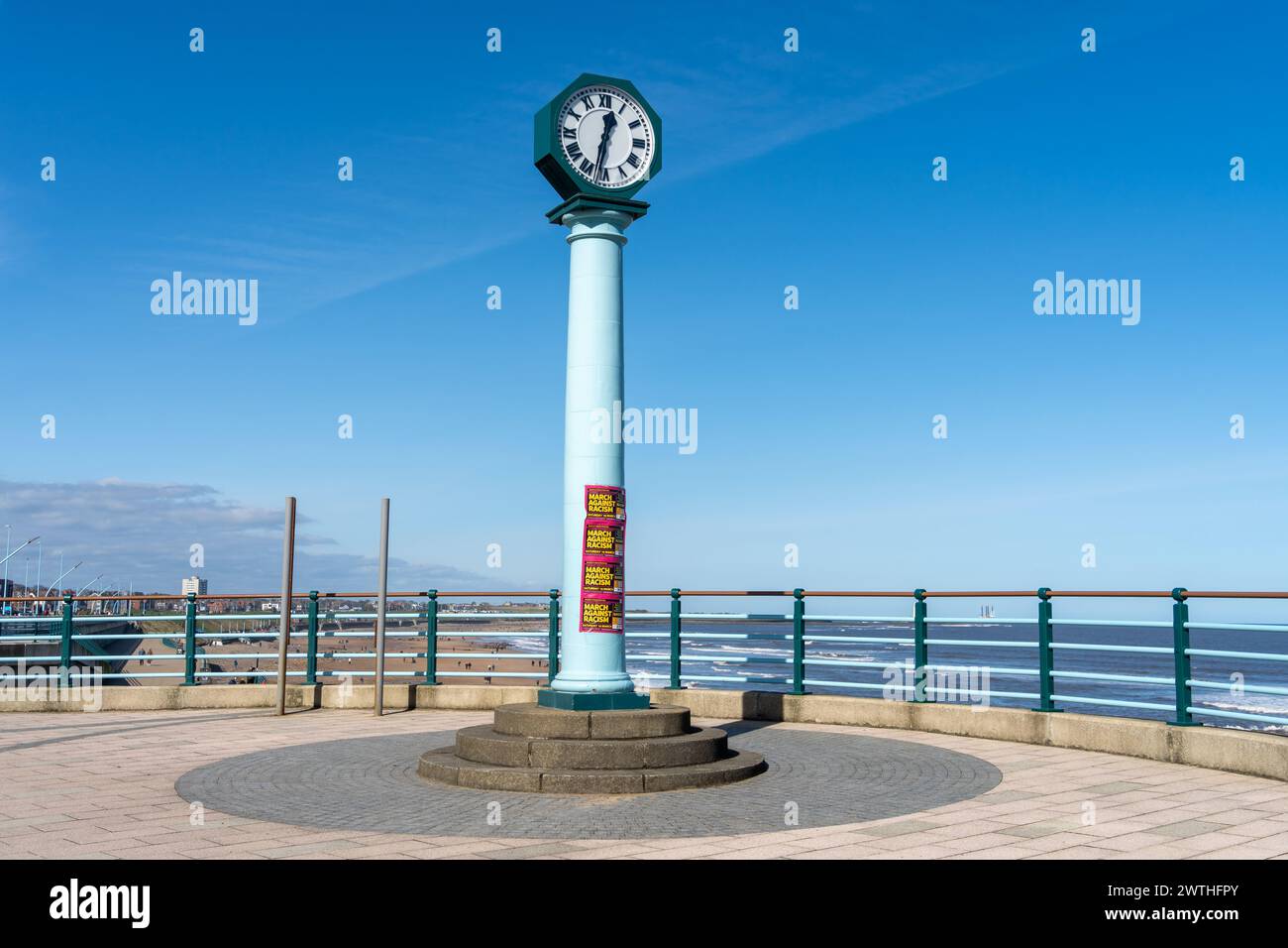 1930s made Grant's Clock, on the promenade in the coastal town of ...