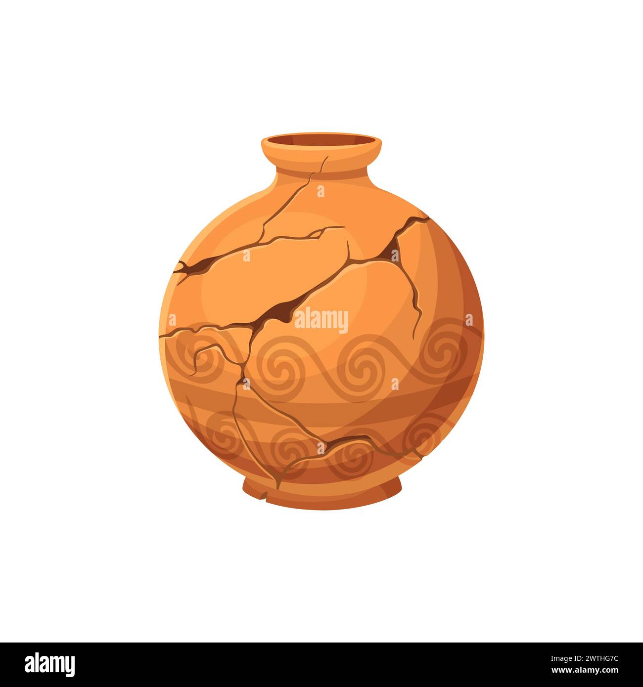 Broken terracotta pot Stock Vector Images - Alamy