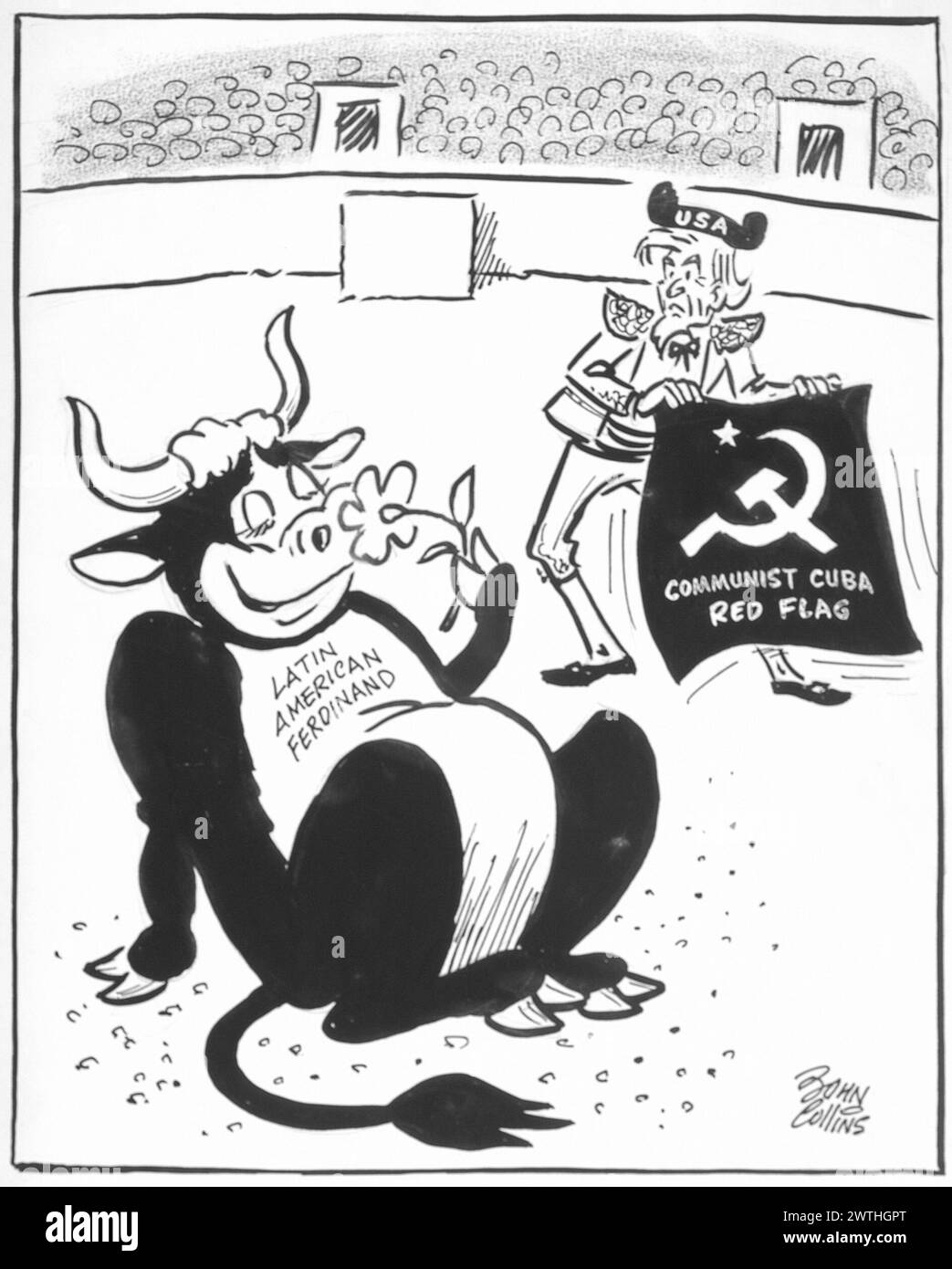 Cartoon - The Moment of Truth. John Collins (1917-2007 Stock Photo - Alamy