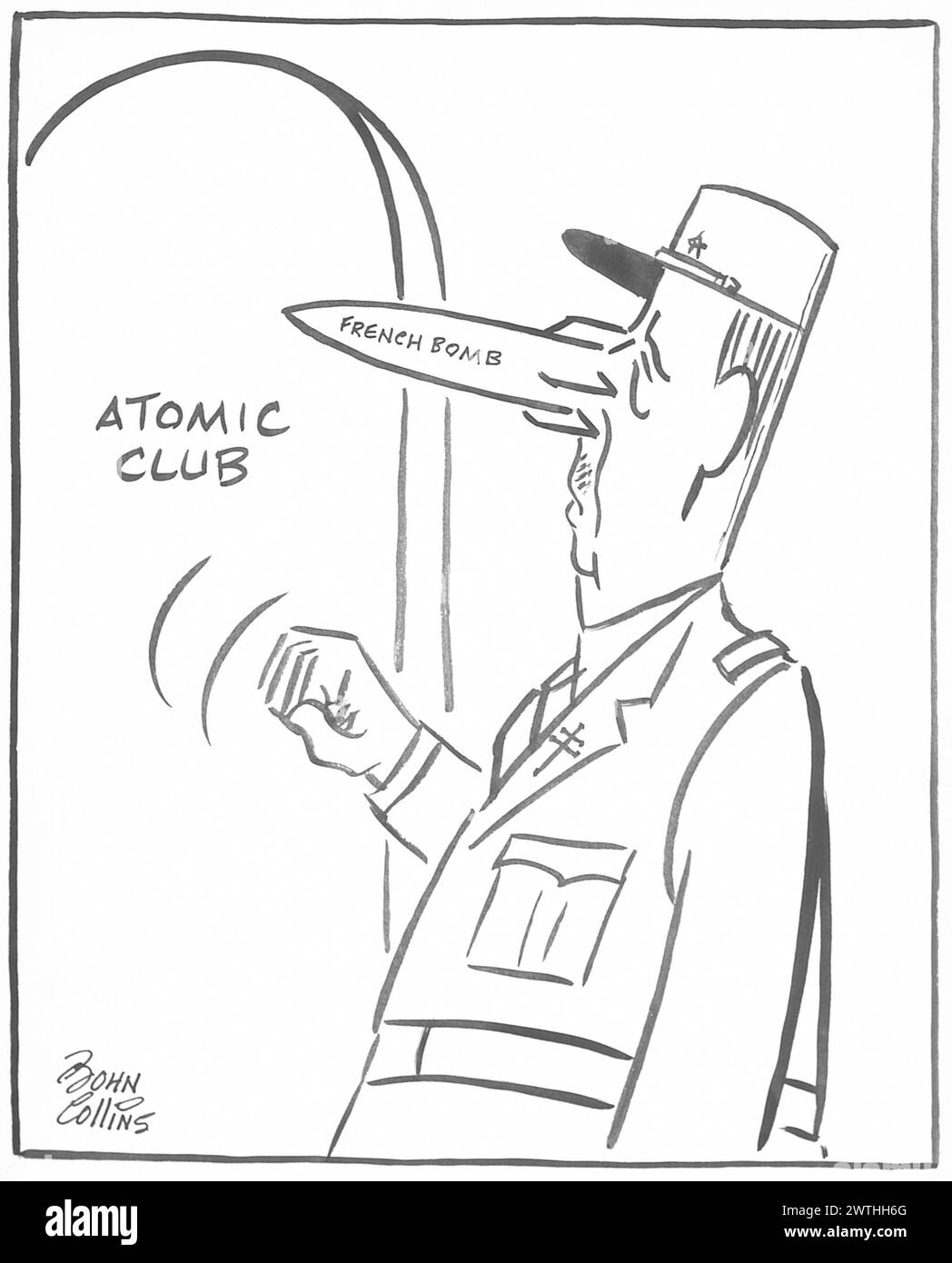 Cartoon - Knocking on the Door. John Collins (1917-2007 Stock Photo - Alamy