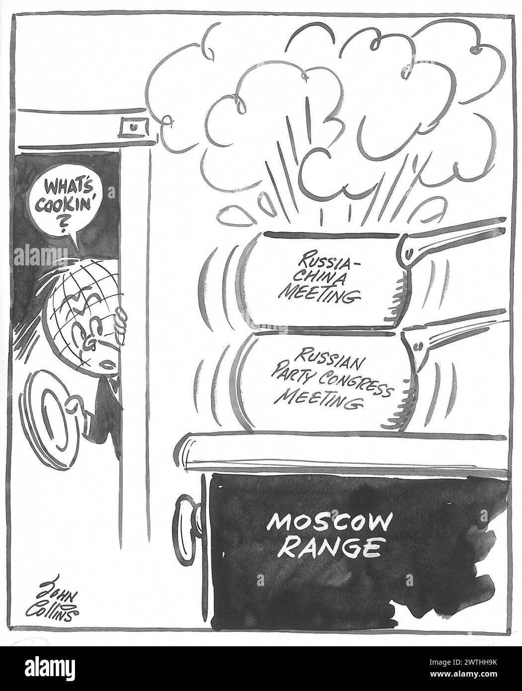 Cartoon - Double Boiler. John Collins (1917-2007 Stock Photo - Alamy