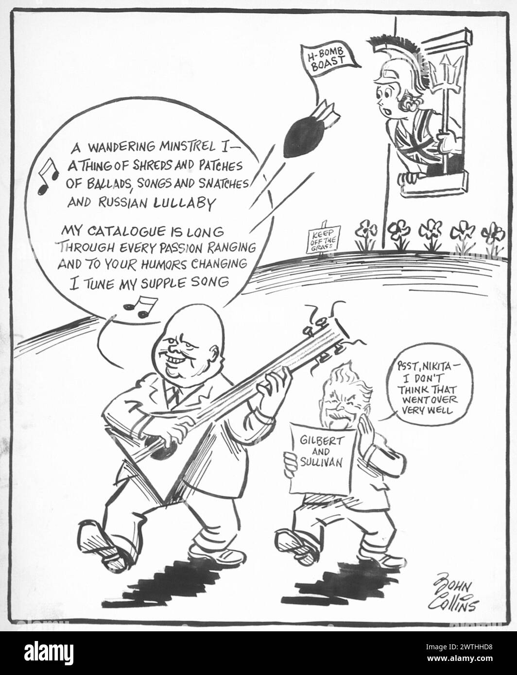 Cartoon - The Sour Note. John Collins (1917-2007 Stock Photo - Alamy