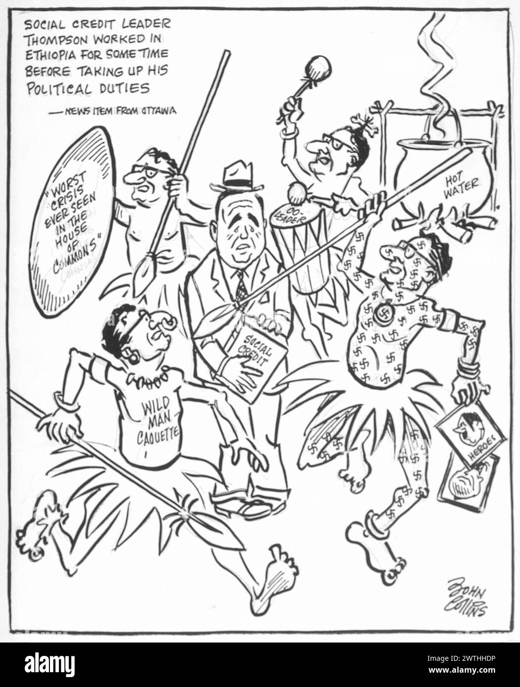 Cartoon - "Ethiopa Was Never Like This". John Collins (1917-2007 Stock ...